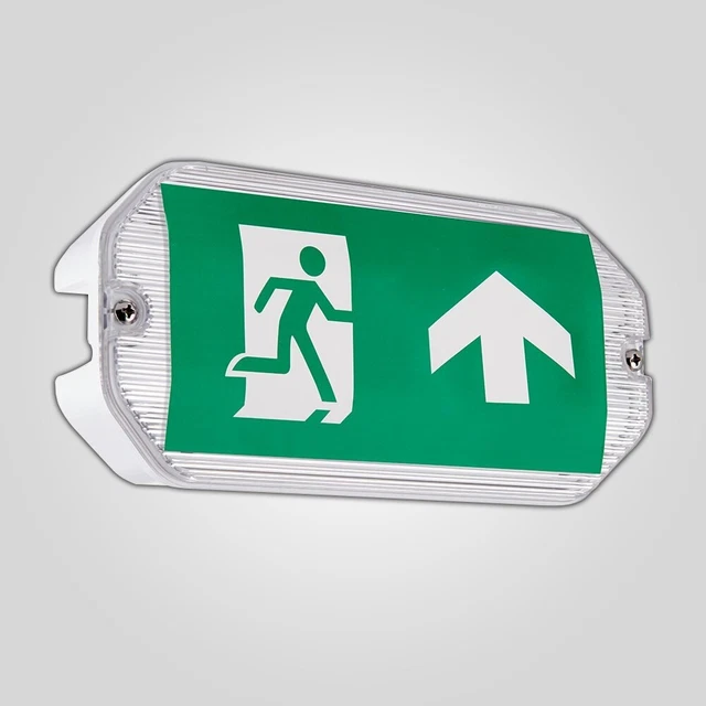 LED EMERGENCY LIGHT 3W IP65 Complete with Legend Set LED Bulkhead Wall ...