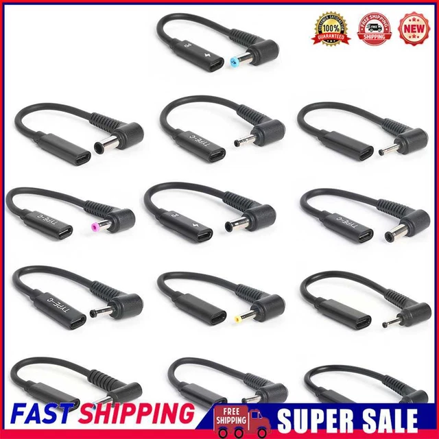 USB TYPE C Female to Right Angle DC Connector PD Charger Converter for ...