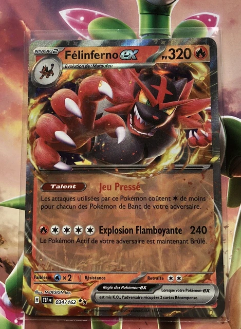 CARTE POKÉMON FÉLINFERNO EX 034/162 Forces Temporelles - FR 🔥 EUR 1,00 ...