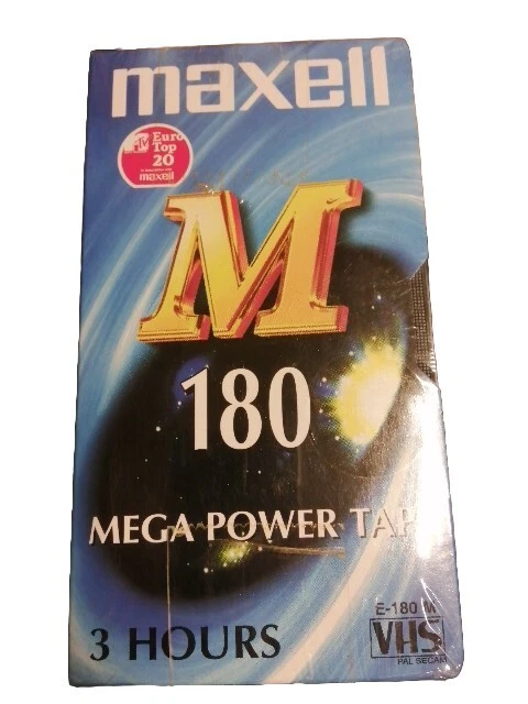 MAXELL M 180 Mega Power Tapes 5 New Sealed Blank VHS Video Cassettes £ ...