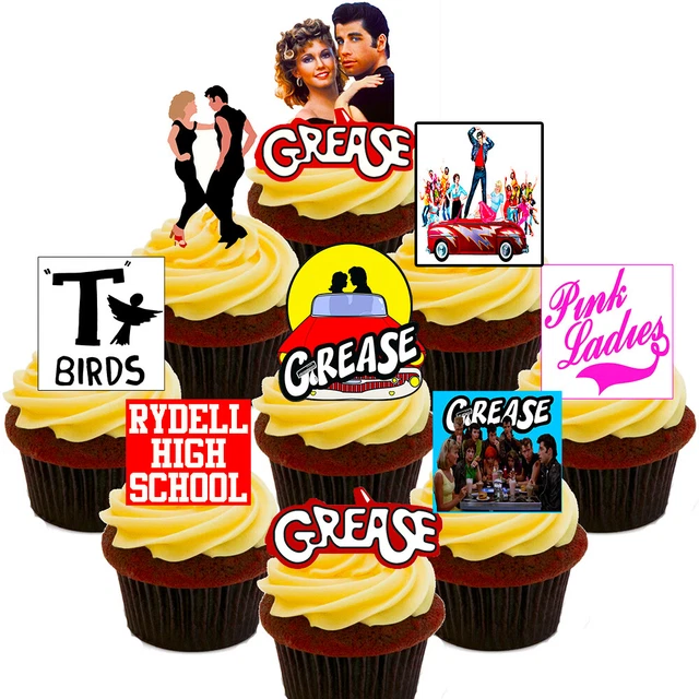 GREASE IS THE Word Party Pack Edible Stand-up Fairy Cup Cake Toppers ...