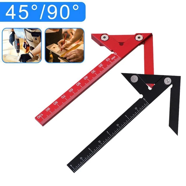 CENTER FINDER WOODWORKING Square 45/90 Degree Right Angle Line Gauge ...