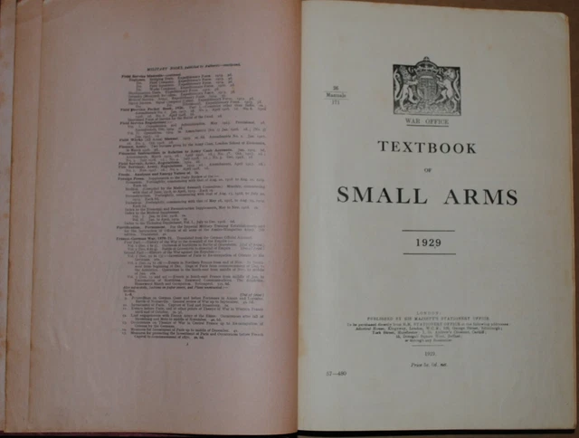 1929 TEXTBOOK SMALL ARMS Illustrated PISTOL Gun REVOLVER Sword BAYONET ...