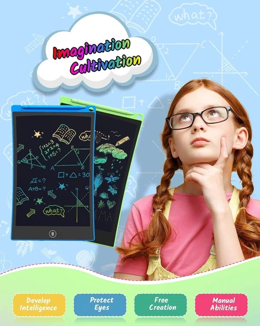 TECJOE 2 PACK LCD Writing Tablet, 8.5 Inch Colorful Doodle Board ...