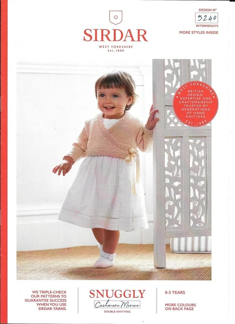 KNITTING PATTERN 5240 SNUGGLY DK Child Girl Ballerina Cardigan 0-6m/2 ...