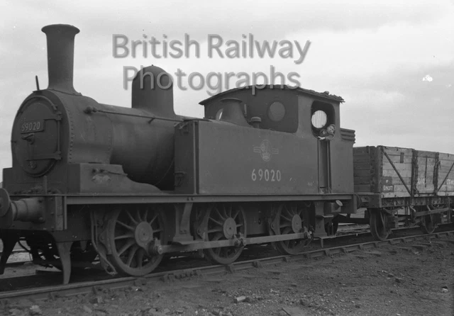 LARGER NEGATIVE BR British Railways Steam Loco 69020 Class J72 ...