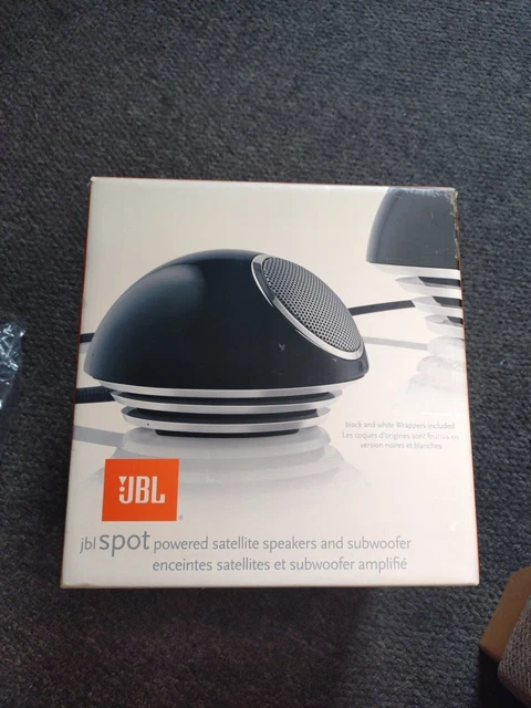 JBL SPOT POWERED Satellite Speakers And Subwoofer Black £49.99 - PicClick UK