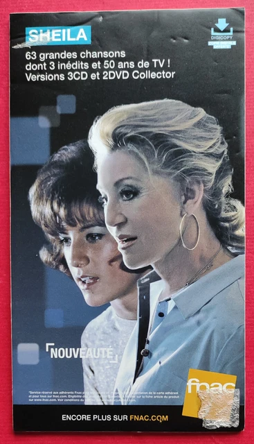 SIGNÉ DÉDICACÉ PAR SHEILA "RETROSPECTIVE" Carton publicitaire PLV de la ...
