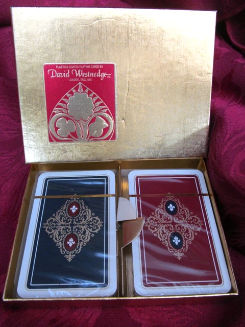 DAVID WESTNEDGE ENGLAND Quality Classic Bridge Playing Cards Twin Pack ...