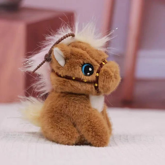 CUTE SITTING HORSE Plush Keychain With Pp Cotton Filling For Kids Gifts ...
