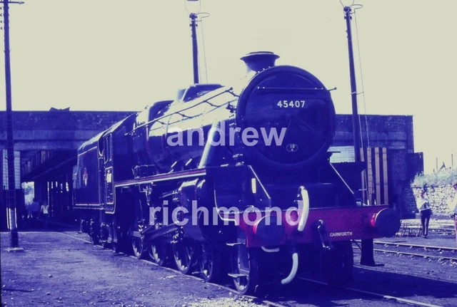 45407 BLACK FIVE Locomotive circa 1970 Original 35mm Railway Slide Agfa ...