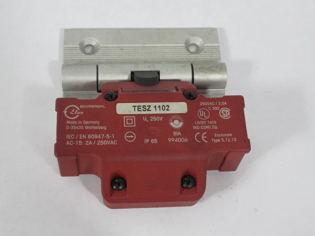 ELAN SCHMERSAL TESZ1102 Hinge Safety Switch 250VAC 2.5A M20 USED $118. ...