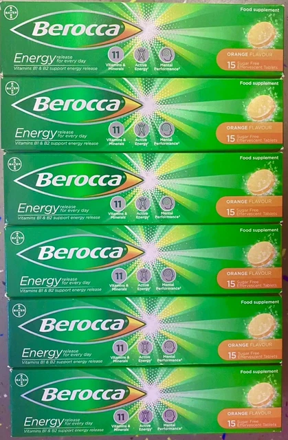 BEROCCA EFFERVESCENT ORANGE Energy Tablets x90 - RRP £29.94 11/2026 £12 ...