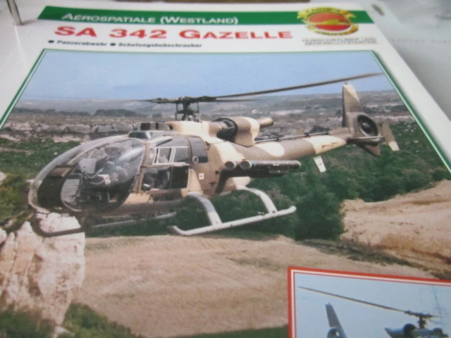 FLIEGEN 3: KARTE 4 Aérosdpatiale Westland SA 342 Gazelle EUR 4,75 ...