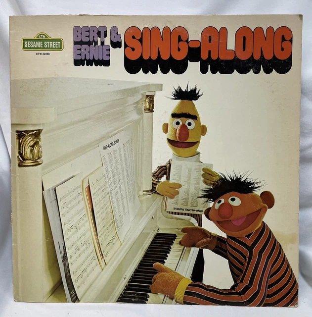 BERT & ERNIE SING-ALONG VG+ Original SESAME STREET CTW-22068 LP Record ...