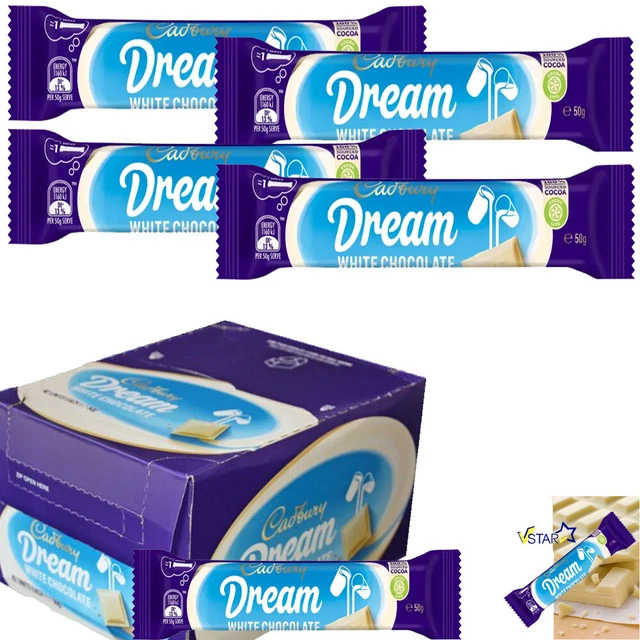CADBURY DREAM WHITE Chocolate Bar 50g Australian Perfect Kids Gift £11. ...