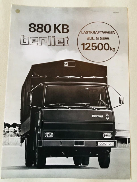 BROCHURE BERLIET CAMION catalogue dépliant prospectus 880 KB collector Allemand EUR 12,99 ...