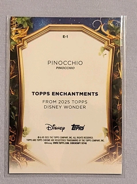 2025 TOPPS DISNEY Wonder - PINOCCHIO Enchantments CHROME #E-1 £17.83 ...
