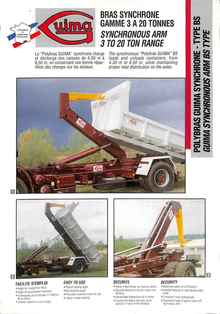 CAUSSADE ( 82 ) GUIMA PALFINGER / BRAS HYDRAULIQUES / PROSPECTUS 100 g ...