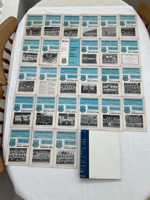 TOTTENHAM HOTSPUR F C 1966-67 Official Home Programmes X 27 And ...