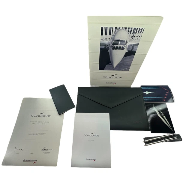 BRITISH AIRWAYS CONCORDE Flight Pack Stationary Pen Certificate Notepad ...