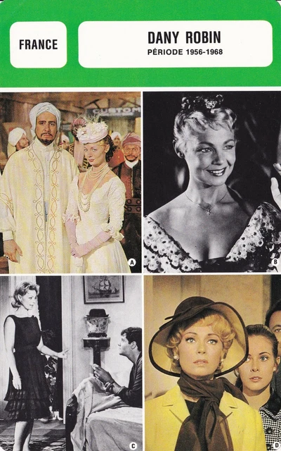 FICHE CINEMA : Actrices : DANY ROBIN (1956-68) EUR 1,00 - PicClick FR