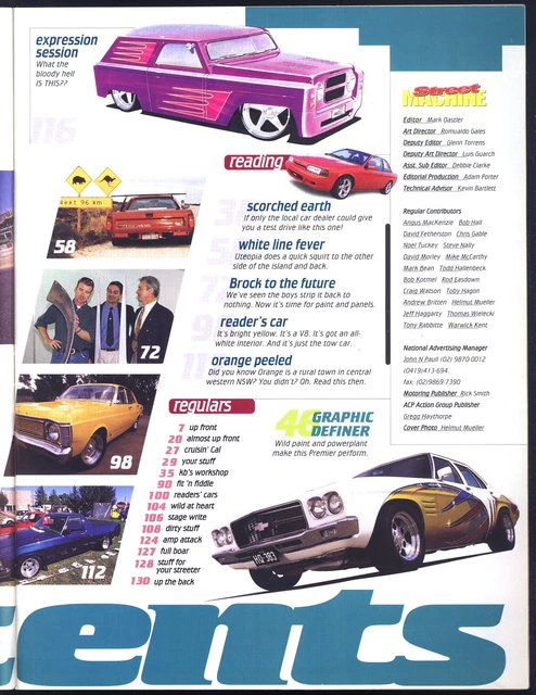 STREET MACHINE 1999 June - Mustang, Holden FJ, Commodore Convertible ...