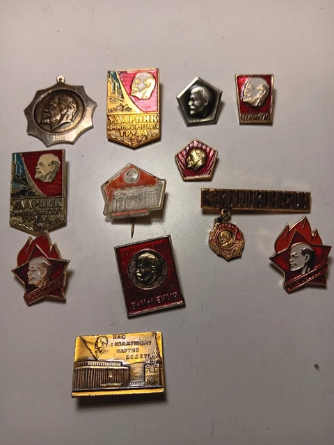 SOVIET UNION RUSSIAN Communist Lenin Glory Badges and Pins. Lot 2 $19. ...