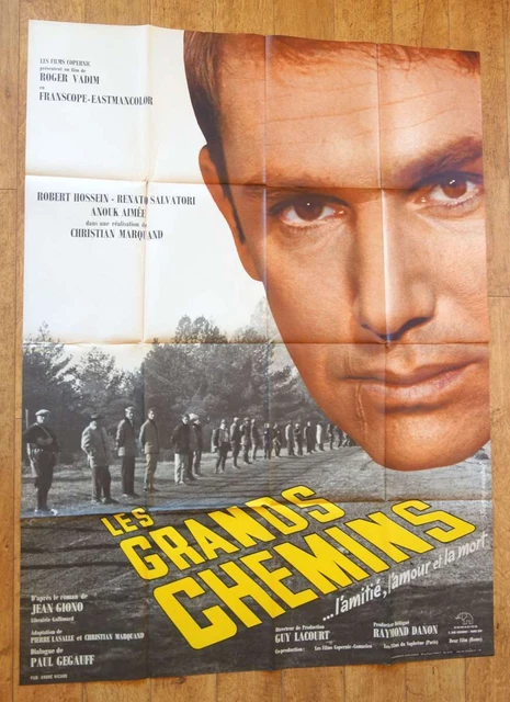 GRANDS CHEMINS ROBERT Hossein affiche cinema originale 160x120 cm '63 ...