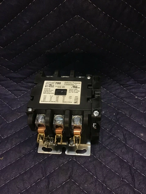 MARS 780 61460 Definite Purpose Contactor 50A 600 Volt 3 Pole Coil ...