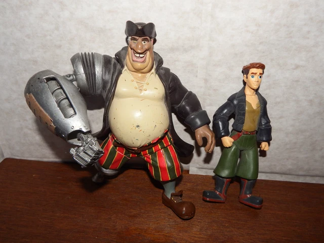 RARE 8& DISNEY Treasure Planet figure toy John Silver cyborg Jim ...