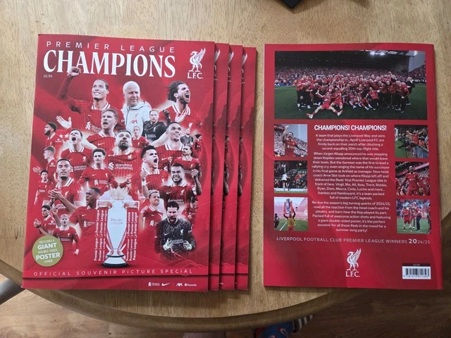 LIVERPOOL FC CHAMPIONS Winners Official Programme - CHAMP20NS 24/25 PL Edition £12.15 - PicClick UK