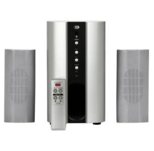 DURABRAND 2.1 SPEAKER System Subwoofer 2 Satellite Speakers With Remote ...