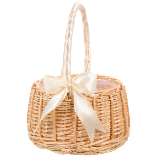 PANIER DE TABLE En Osier Paniers Rangement Rotin Tissés Fleurs EUR 11 ...