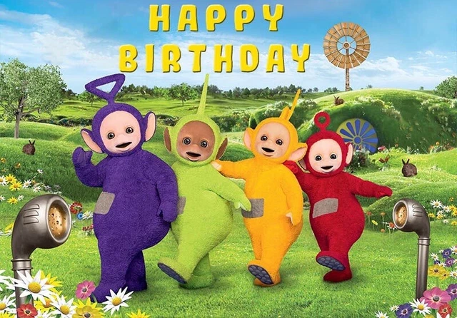TELETUBBIES HAPPY BIRTHDAY Backdrop, Photo Background, Vinyl Party ...