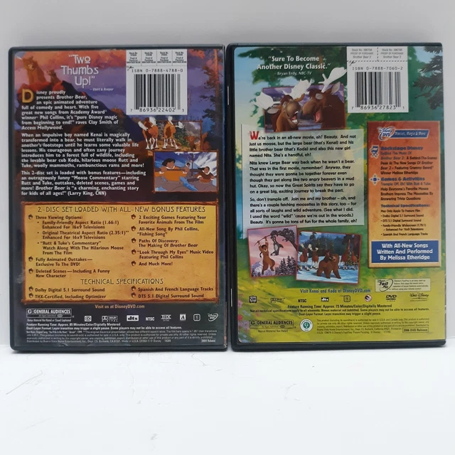 DISNEY'S BROTHER BEAR 1 & 2 DVD Lot Combo Disney Collection SHIPs Out ...