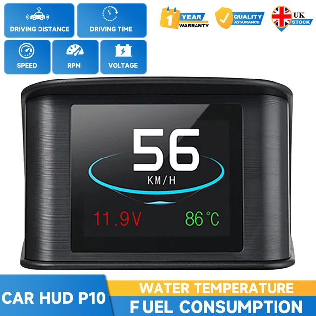 OBD2 SCANNER & Car Digital Speedometer Head Up Display Overspeed Alarm ...