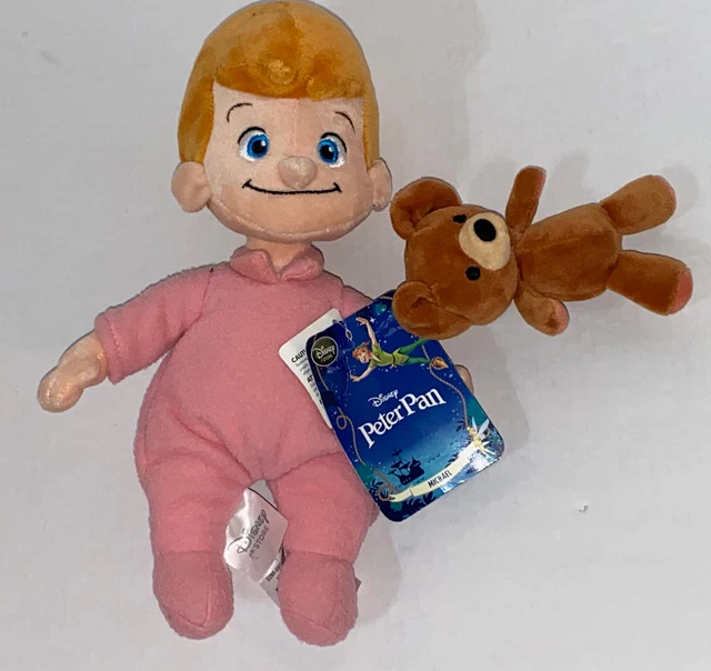DISNEY STORE PETER Pan 11” Michael Darling Plush Boy Doll with Bear ...