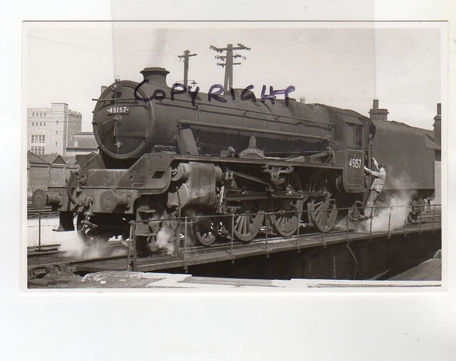 RAIL PHOTO LMS 460 Black 5 45157 Haymarket shed Edinburgh LNER NBR £2. ...