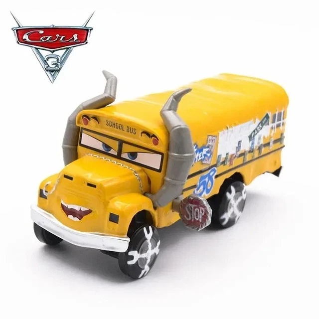 DISNEY PIXAR CARS 3 Miss Fritter Crazy School Bus Model Car EUR 40,69 ...