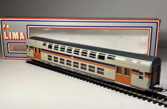 RARE LIMA HO Scale 309228 Italian FS Double Deck Coach MDVC 50 83 26-39 ...