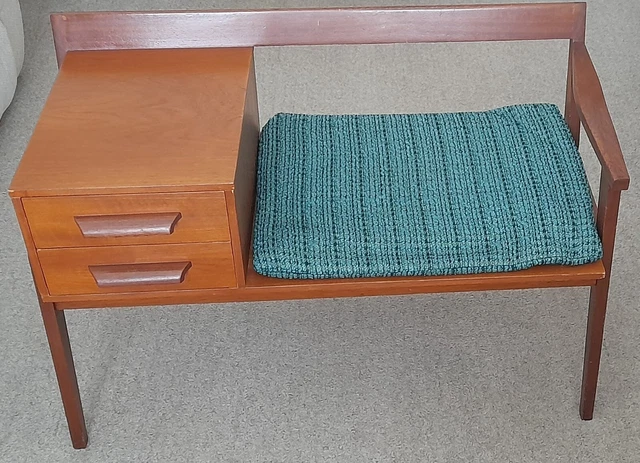 VINTAGE RETRO 1960S telephone table chair bench (probably Chippy Heath ...