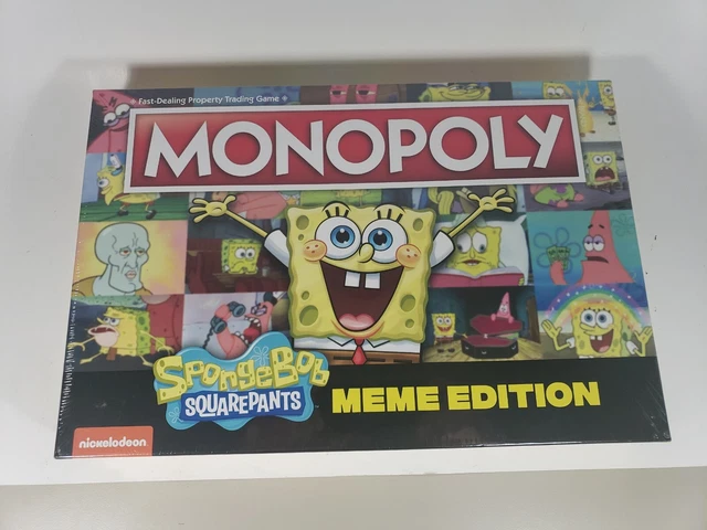 SPONGEBOB SQUAREPANTS MEME Edition Monopoly Board Game - New / Sealed £ ...