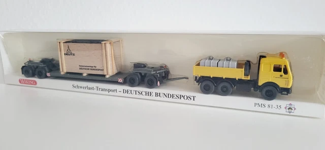 WIKING PMS 1:87 81-35 MERCEDES 3850 Deutsche Post transport de charges ...