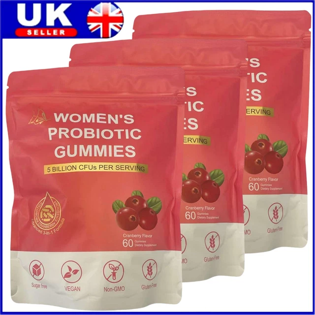 1-5X VAGINAL WOMEN Probiotic Feminine Balance PH Gummies for Healthy 60 ...