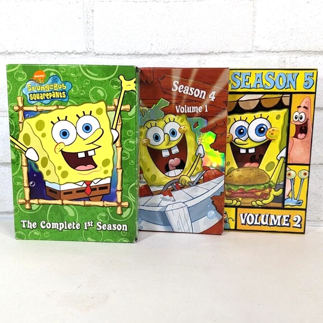 SPONGEBOB SQUAREPANTS SEASON 1 & 4 Volume 1 & 5 Volume 2 DVD Box Set ...
