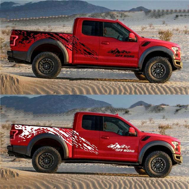 MUD SPLASH MARK Sticker Kit For FORD RAPTOR F-150 Pickup Truck OFF ROAD ...