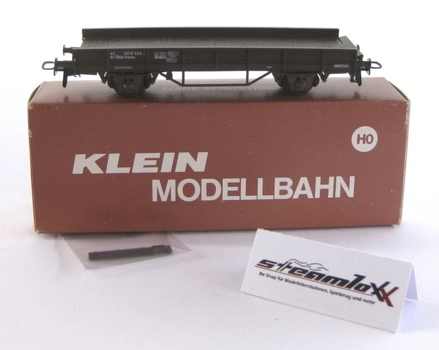 KLEIN MODELLBAHN 3272 H0 offener Güterwagen Flachwagen ÖBB mit OVP ...