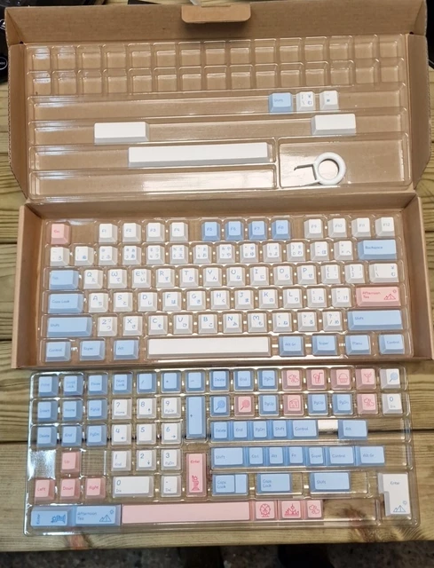 KEYCAPS 149 KEYS Cherry Profile PBT DYE-SUB Japanese Pink Bubble ...