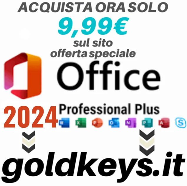 OFFICE 2024 PROFESSIONAL Plus 32/64 BIT Licenza ITALIANA A Vita Offerta Speciale EUR 9,36 ...